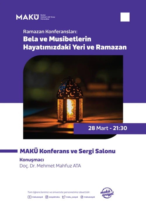 Bela ve Musibetlerin Hayatımızdaki Yeri ve Ramazan: Doç. Dr. Mehmet ...